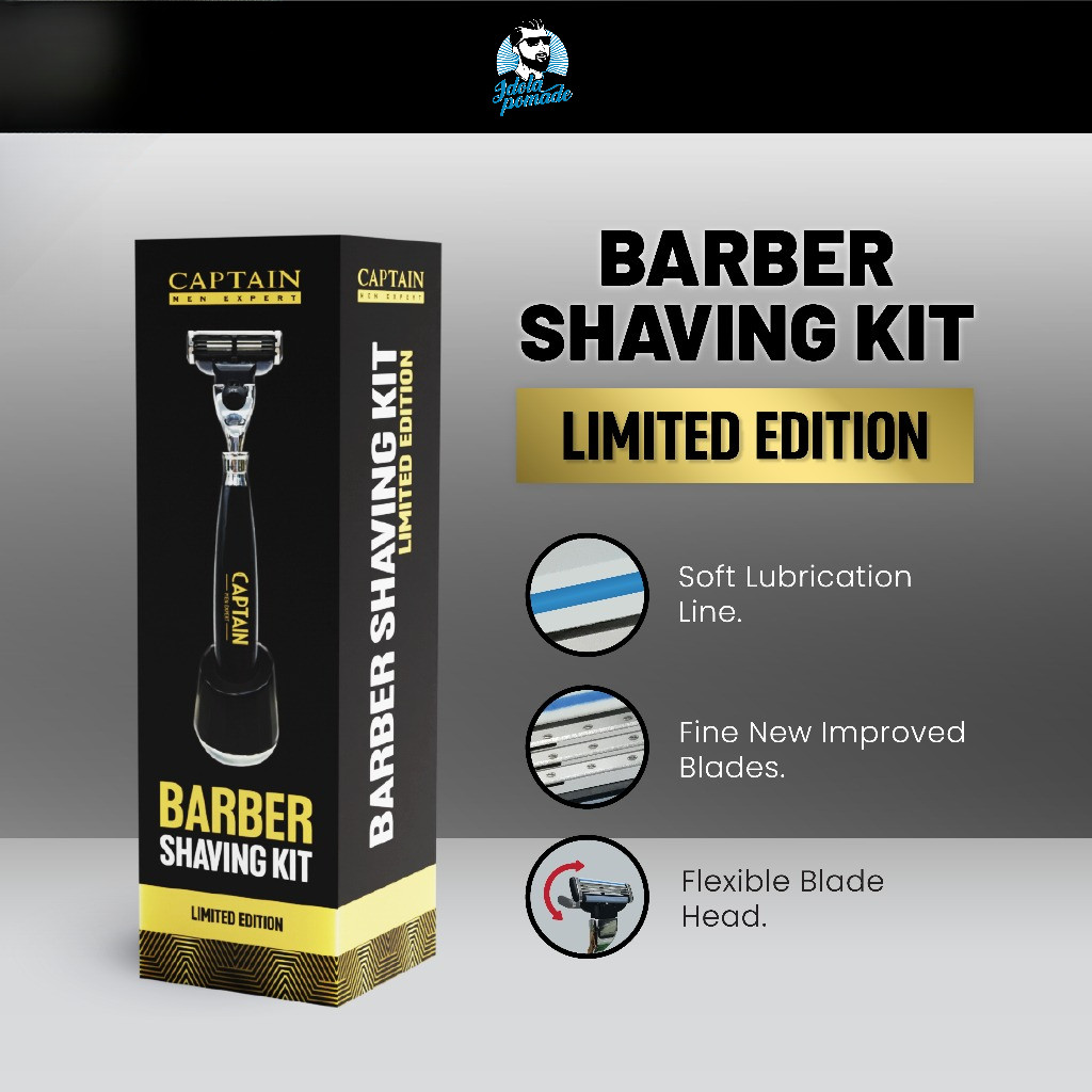 Jual Captain Men's Care Barber Shaving Kit | Shopee Indonesia