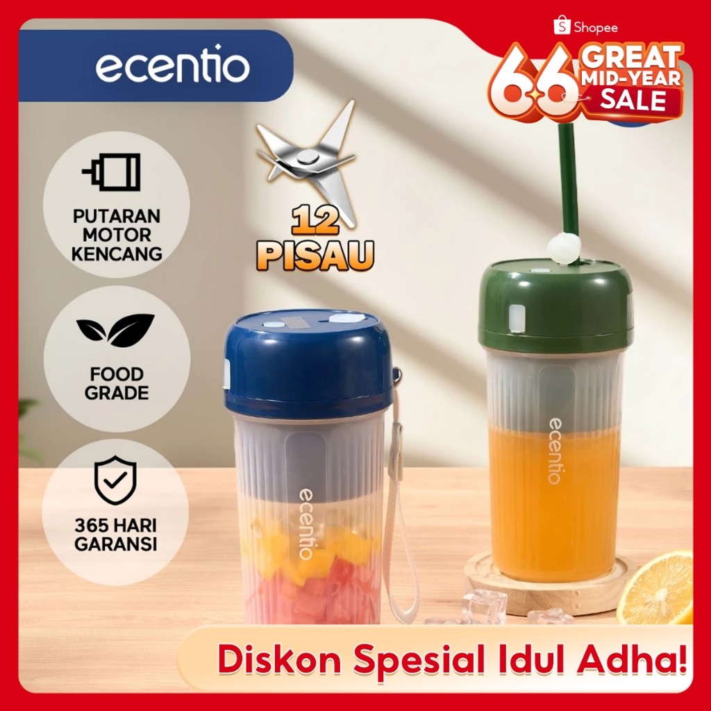 Jual ecentio Blender Mini Portable Juicer Chopper kecil bumbu kapsul ...