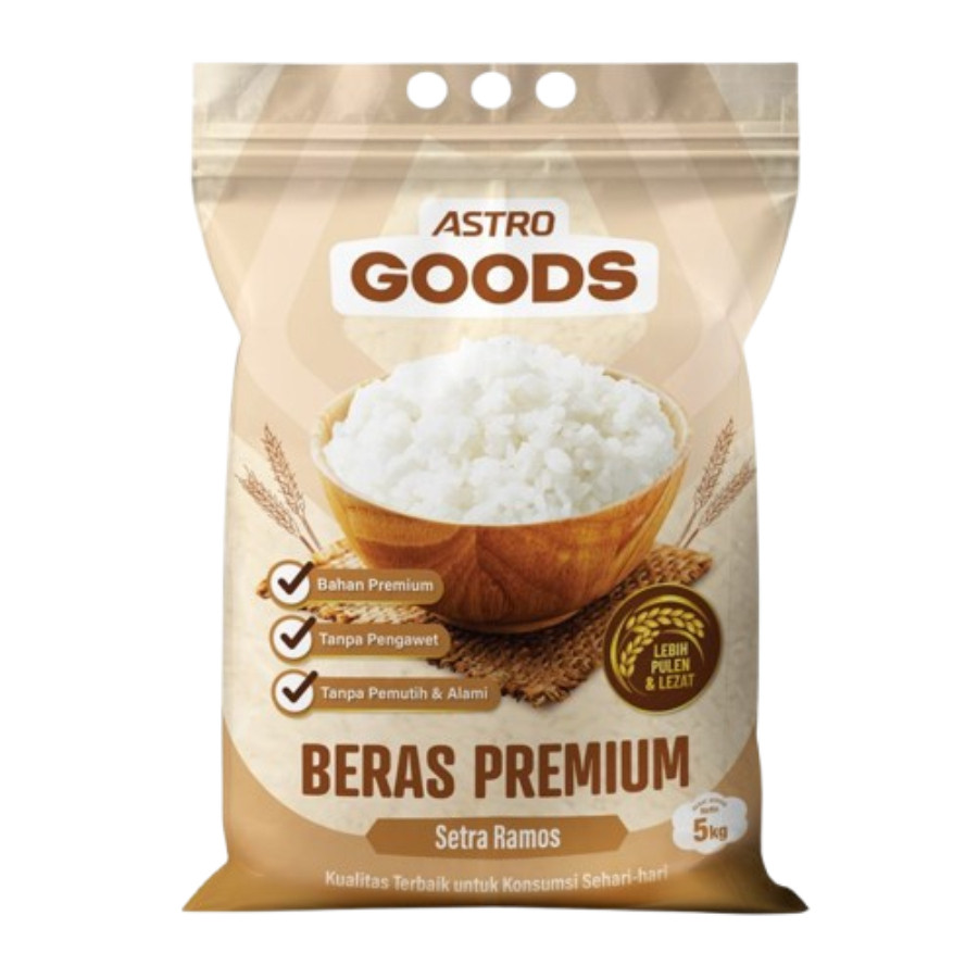 Jual Astro Goods - Beras Premium Setra Ramos 5 kg | Beras Putih & Pulen | Shopee Indonesia