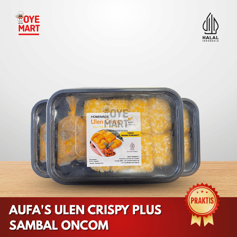 Jual AUFA'S ULEN CRISPY PLUS SAMBAL ONCOM / FROZEN FOOD | Shopee Indonesia