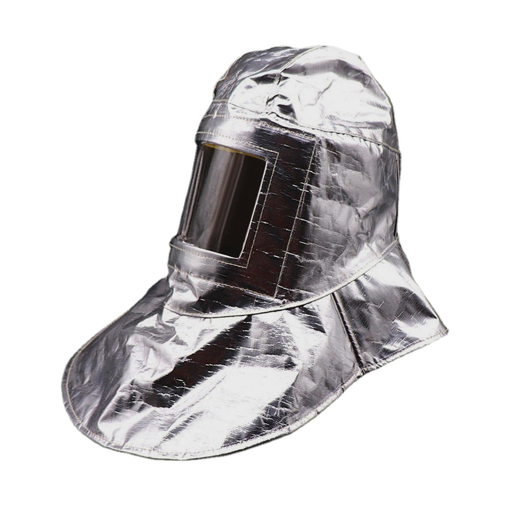 Jual Fire Resistant Suit Helmet Aluminum Foil Hood Anti Thermal Durable ...