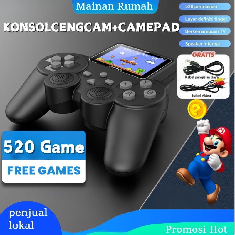 Jual [Local Delivery] Gaya baru S10 Menangani Konsol Game Genggam Retro Nostalgia Mini 520 Game ...