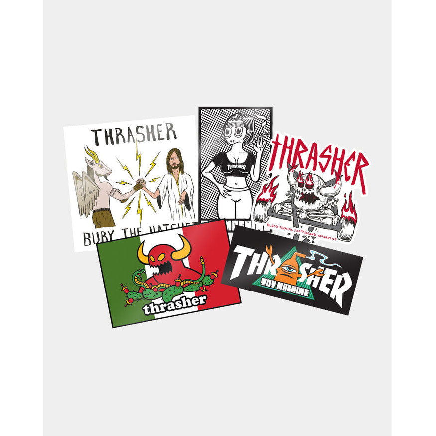 Jual Thrasher x Toy Machine Sticker Pack | Shopee Indonesia