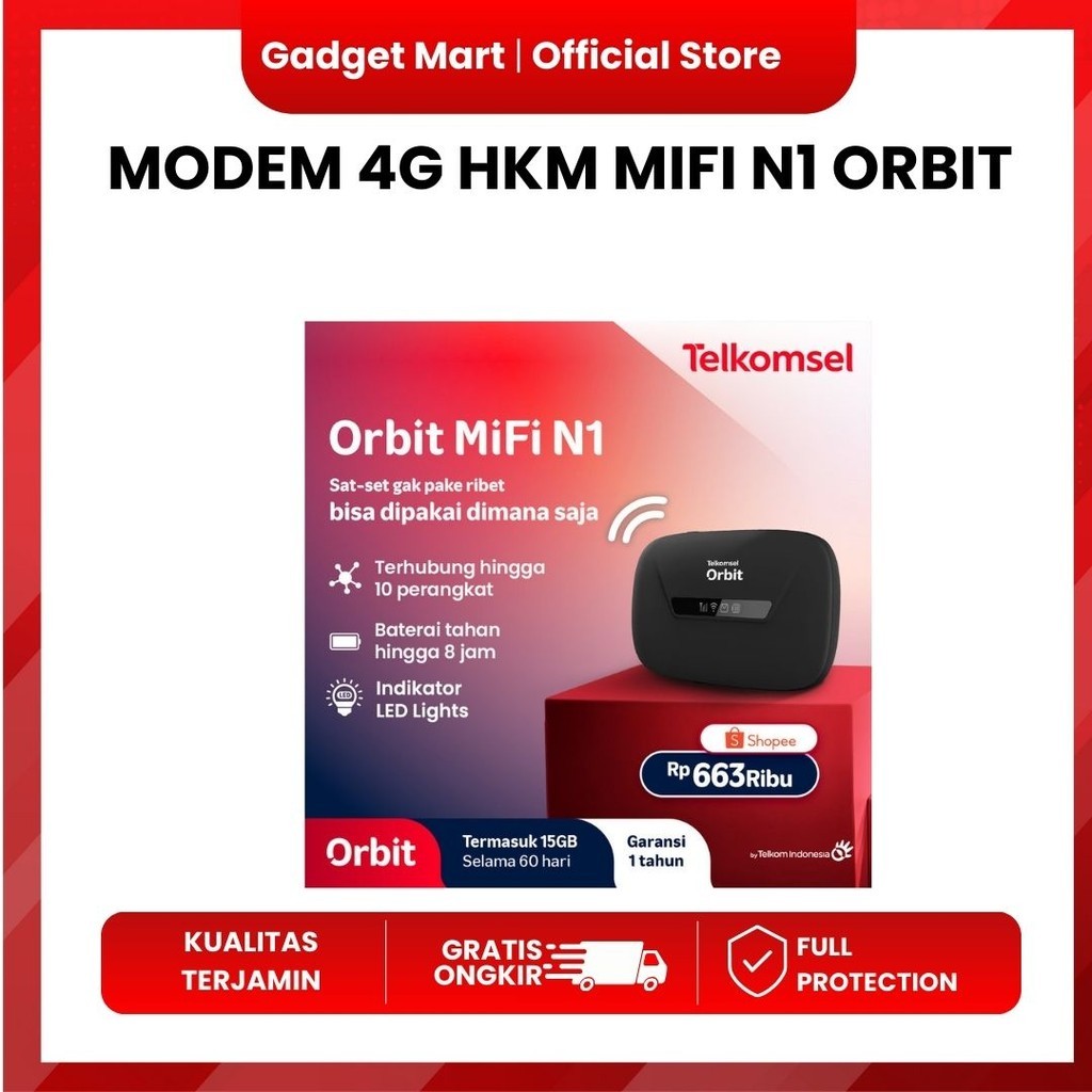 Jual MODEM 4G HKM MIFI N1 ORBIT | Shopee Indonesia