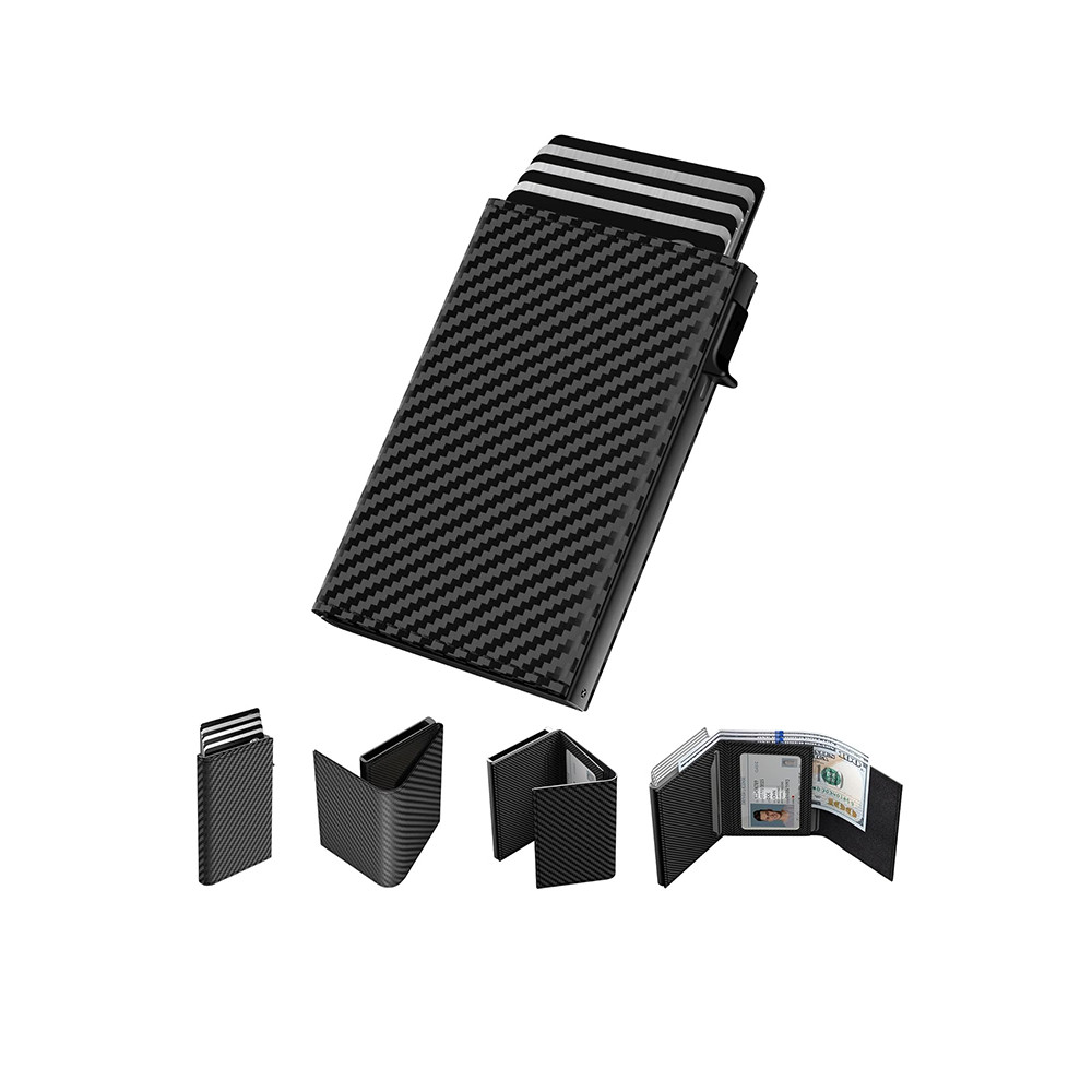 Jual Mens Wallet Card Holder Pop Up Aluminum Case RFID Blocking Slim ...