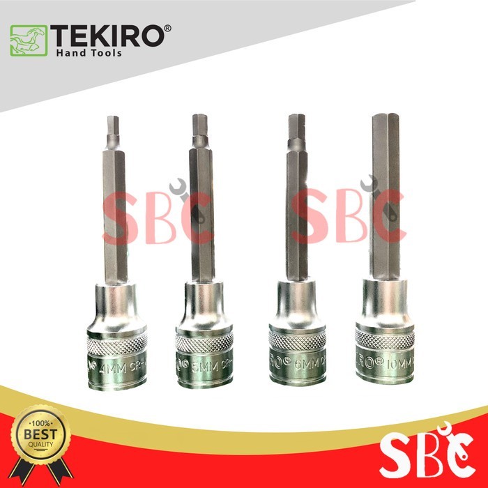Jual TEKIRO Kunci Mata Sok Sock Shock L 8 x 100 mm Hex Bit Socket 8mm ...
