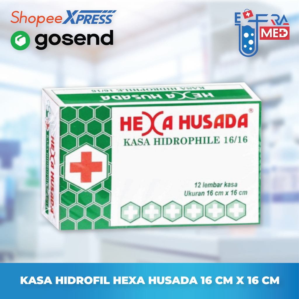 Jual Kasa Hidrofil 16x16cm Hexa Husada isi 12 / Kassa Hydrophile Hexa ...