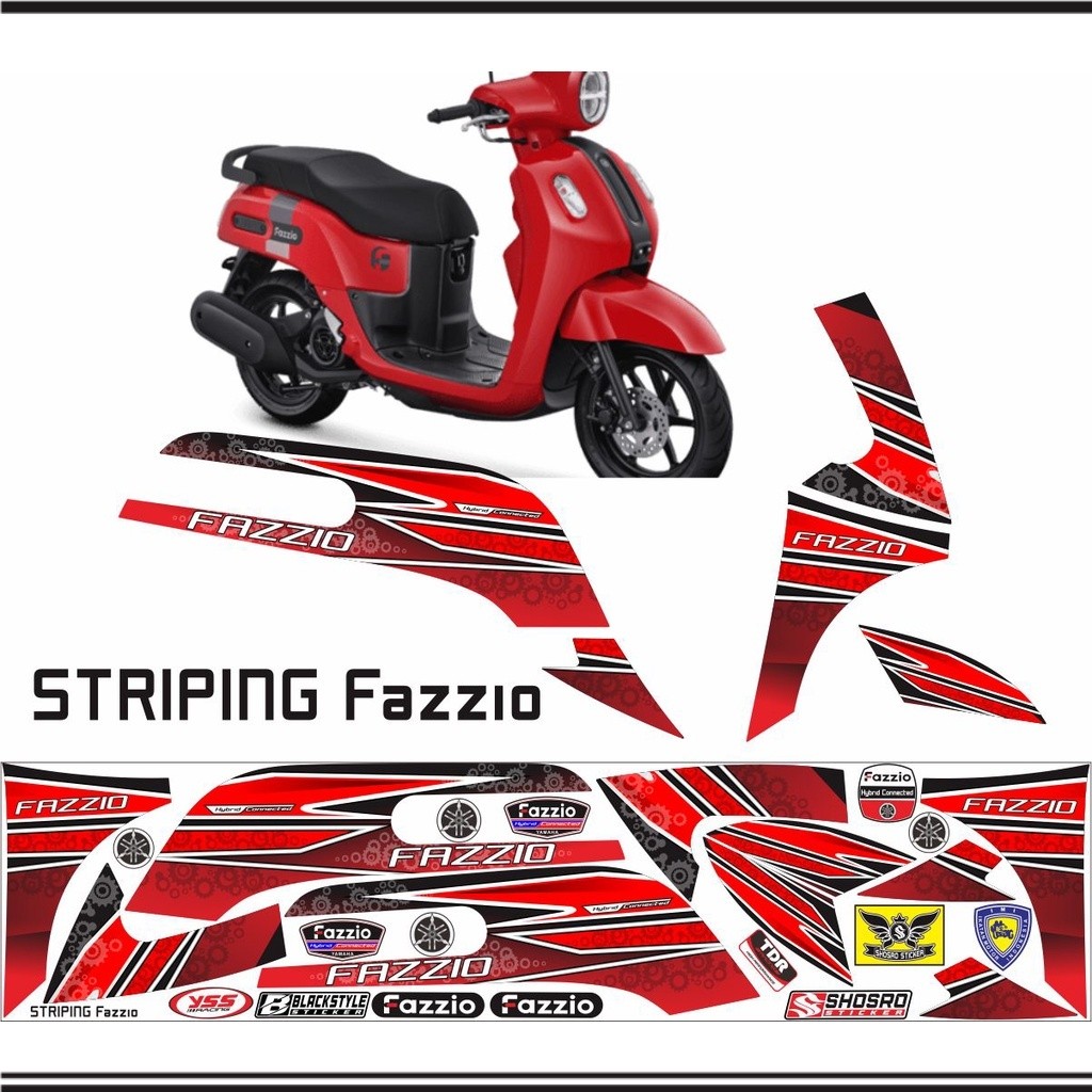 Jual STRIPING YAMAHA FAZZIO / STIKER MOTOR FAZZIO / VARIASI MOTOR NEW FAZZIO 2022 POLET MOTIF ...