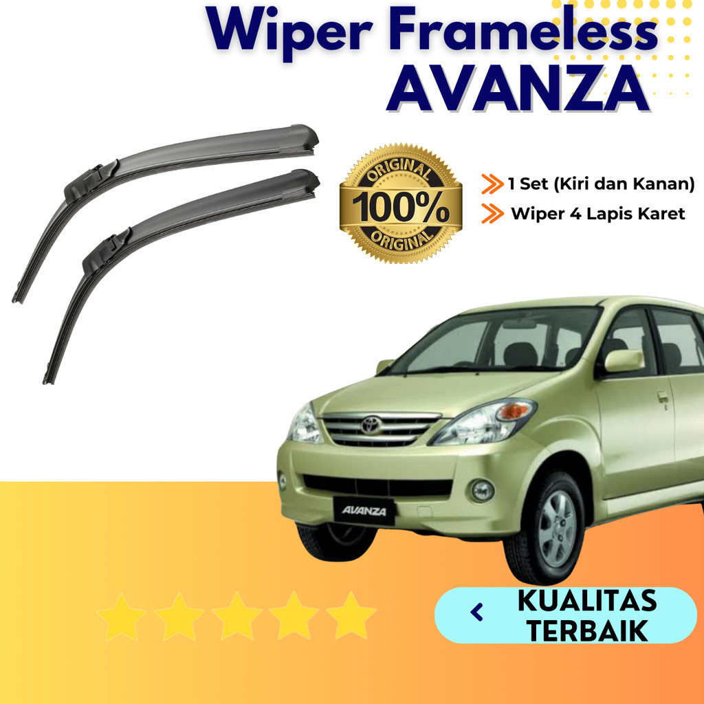 Jual Wiper Avanza Xenia 2019 - 2021 Model Frameless Avanza Xenia Lama / Karet Wiper Mobil Toyota ...