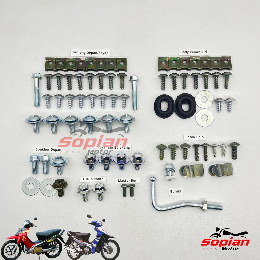 Jual Baut Shogun 125 R Full body / Baut Body Shogun 125 Full set ...