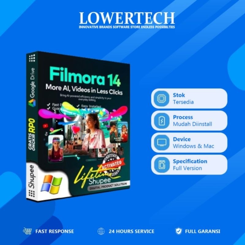 Jual New Filmora 14 (Full Version, No Trial & Lifetime) | Shopee Indonesia