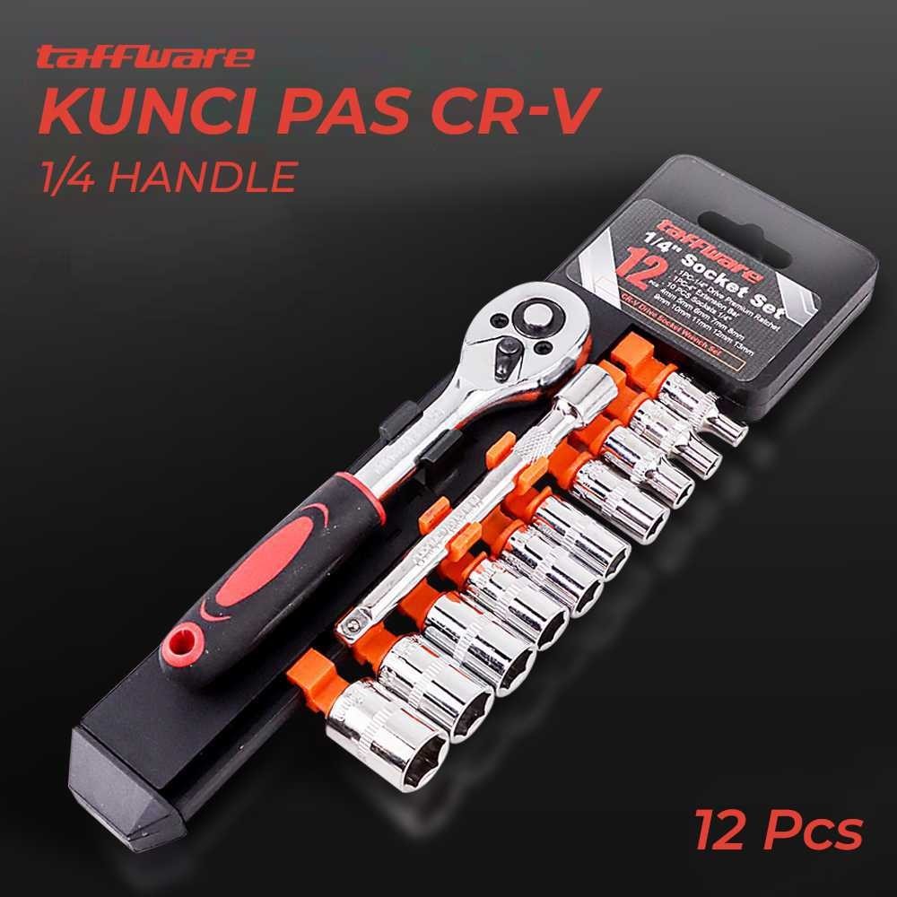 Jual Taffware Set Kunci Shock Ratchet Wrench 1/4 Handle Drive CR-V 12 ...
