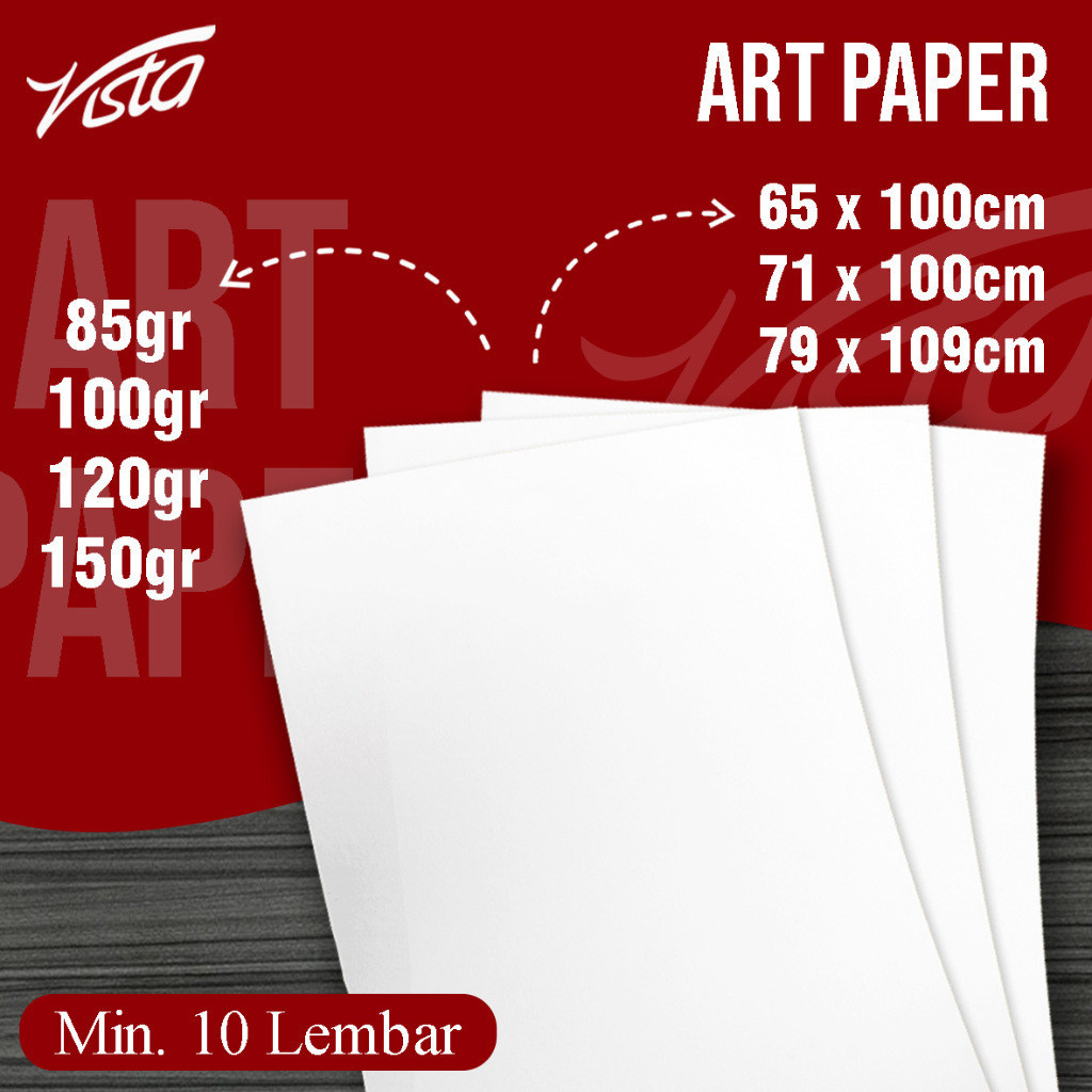Jual Kertas Art Paper 100gr, 120gr, 150gr ukuran 65 x 100cm dan ...