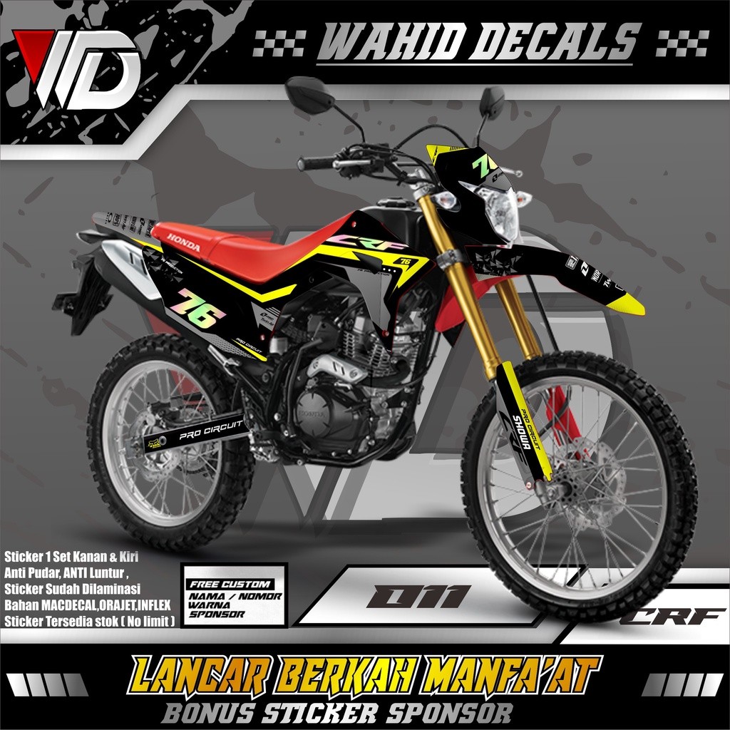 Jual 011 Decal Stiker Crf Keren Terbaru | Shopee Indonesia