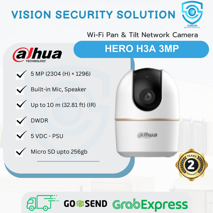 Jual Cctv Dahua Hero A1 3MP H3A Kamera Cctv Dahua Indoor Wi-Fi Camera Pan & Tilt Two-Way Talk ...