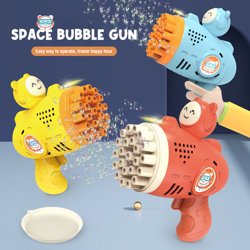 Jual 23hole Bubble Gun Automatic Bubble Spray Machine Light Space ...