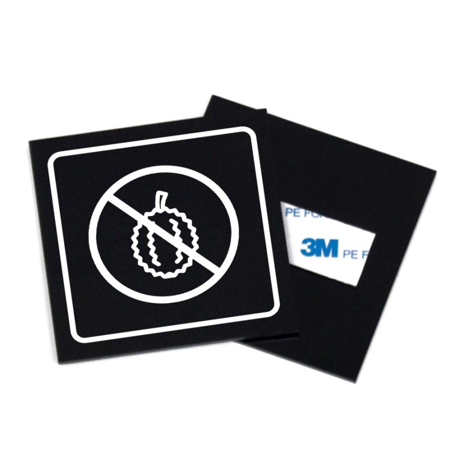 Jual no durian allowed sign board - logo dilarang membawa barang berbau ...