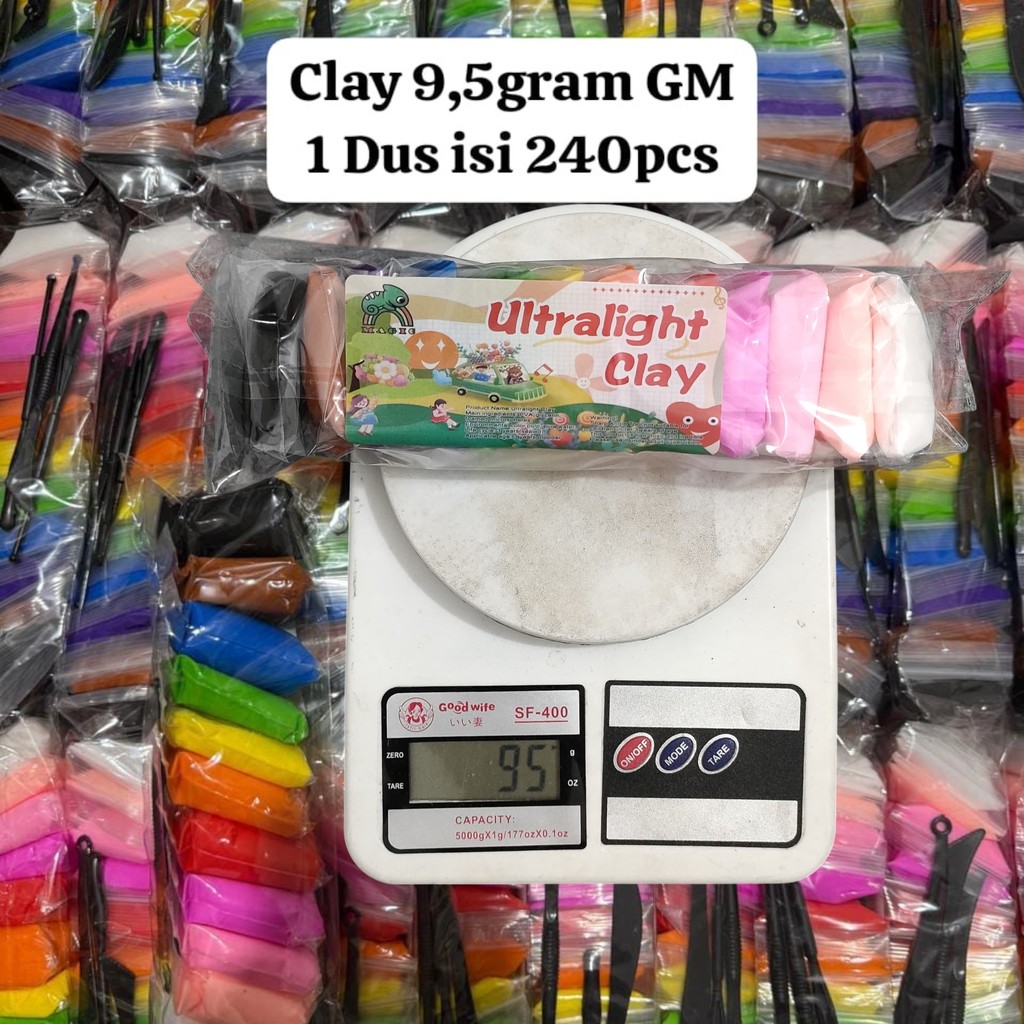 Jual POLYMER CLAY MAINAN ANAK 5 PACK isi 60pcs / MAINAN LILIN ISI 60pcs ...