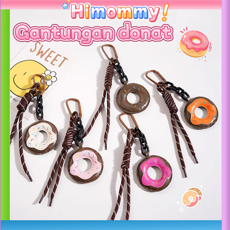 Jual Donat Bag Charm Kulit /Gantungan Lucu /Liontin Gantungan Kunci /Gantungan Tas /Gantungan ...