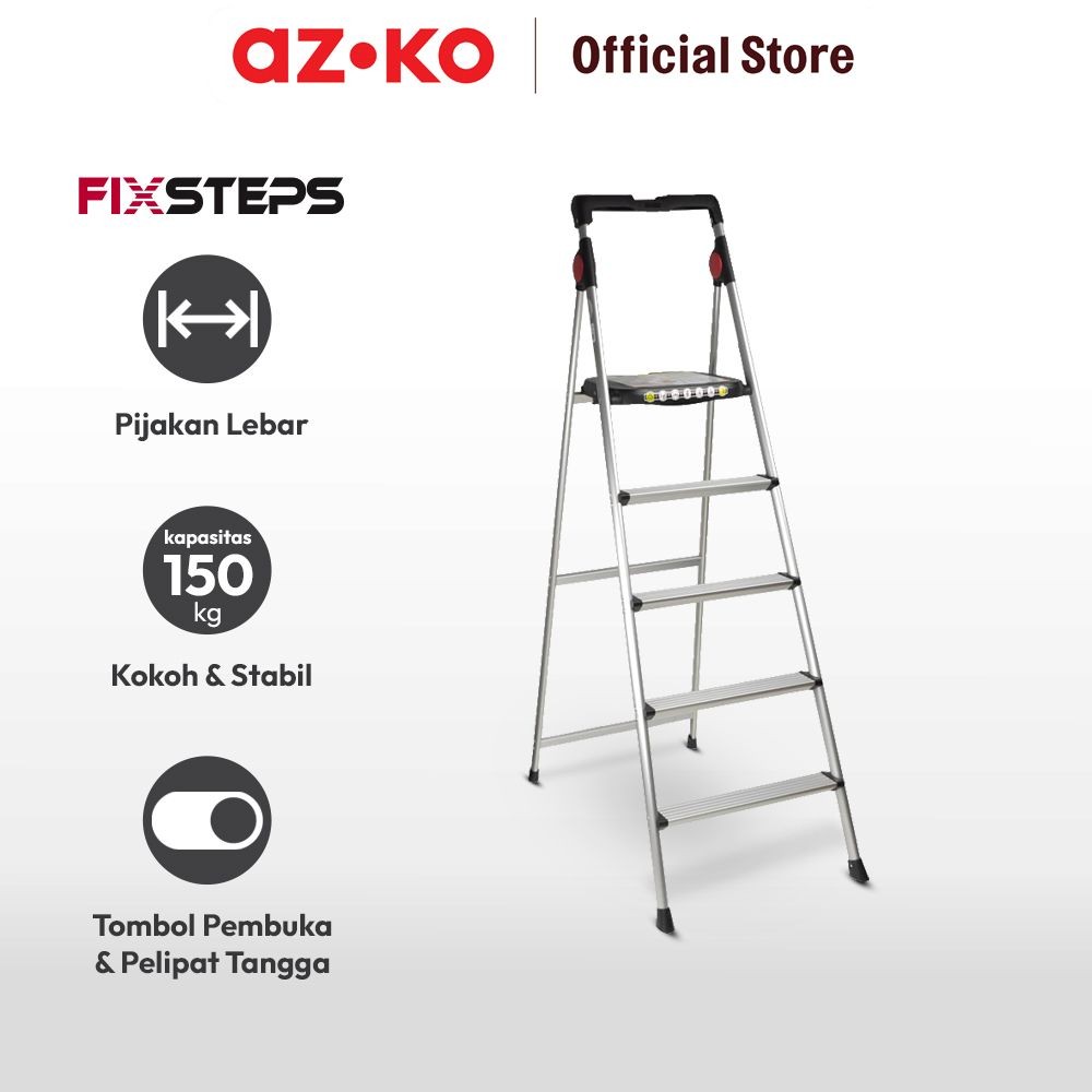 Jual AZKO Fixsteps Tangga Aluminium American Type 5 Step Multifunction ...