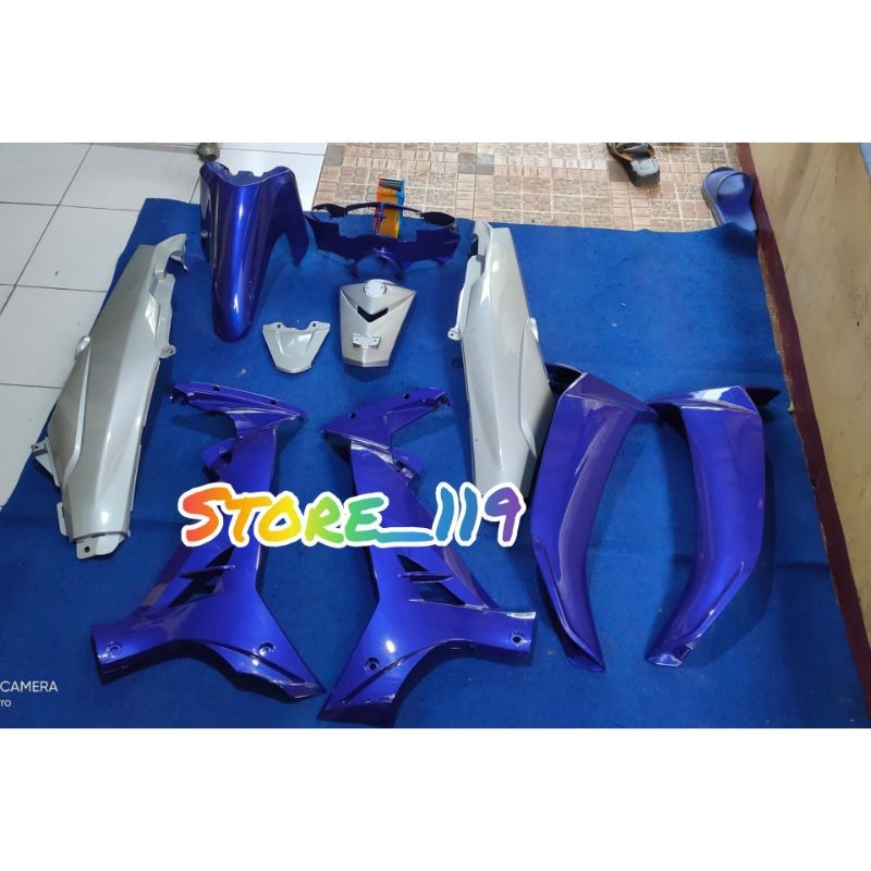 Jual body halus full set vega r new biru silver polos | Shopee Indonesia