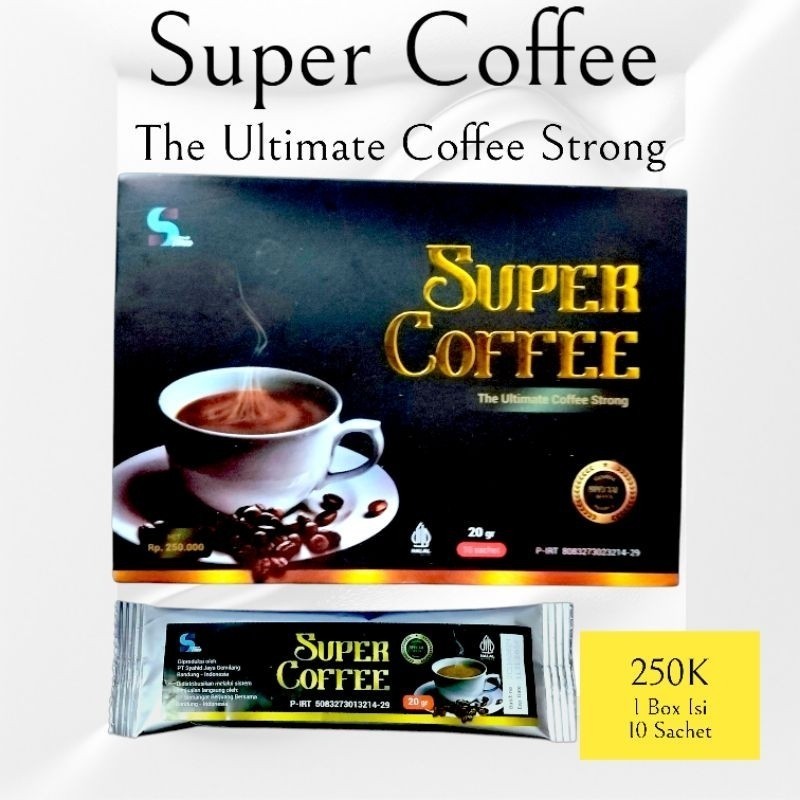 Jual SUPER COFFEE 1 BOX ISI 10 SACHET THE ULTIMATE COFFEE STRONG ...