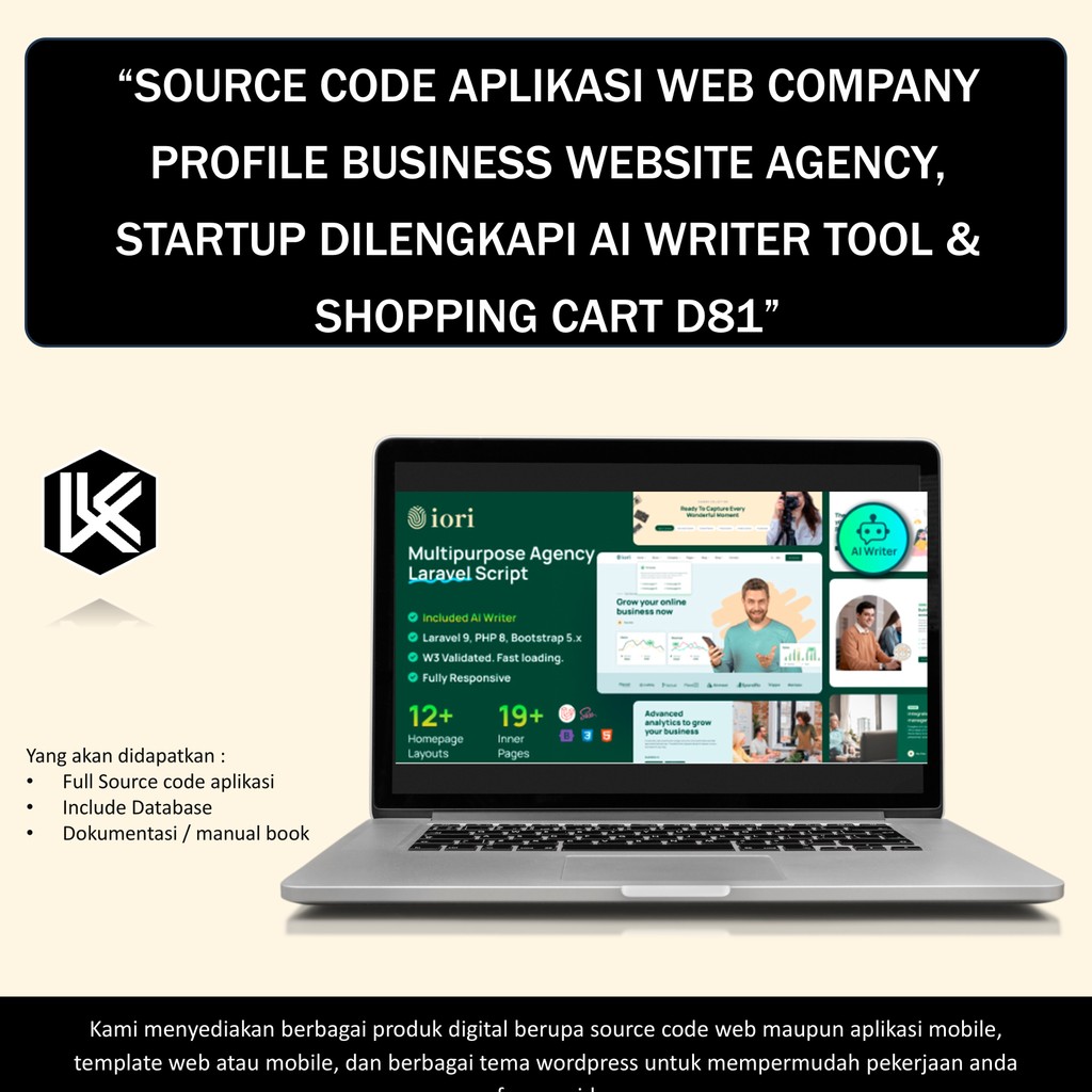 Jual SOURCE CODE APLIKASI WEB COMPANY PROFILE BUSINESS WEBSITE AGENCY, STARTUP DILENGKAPI AI ...