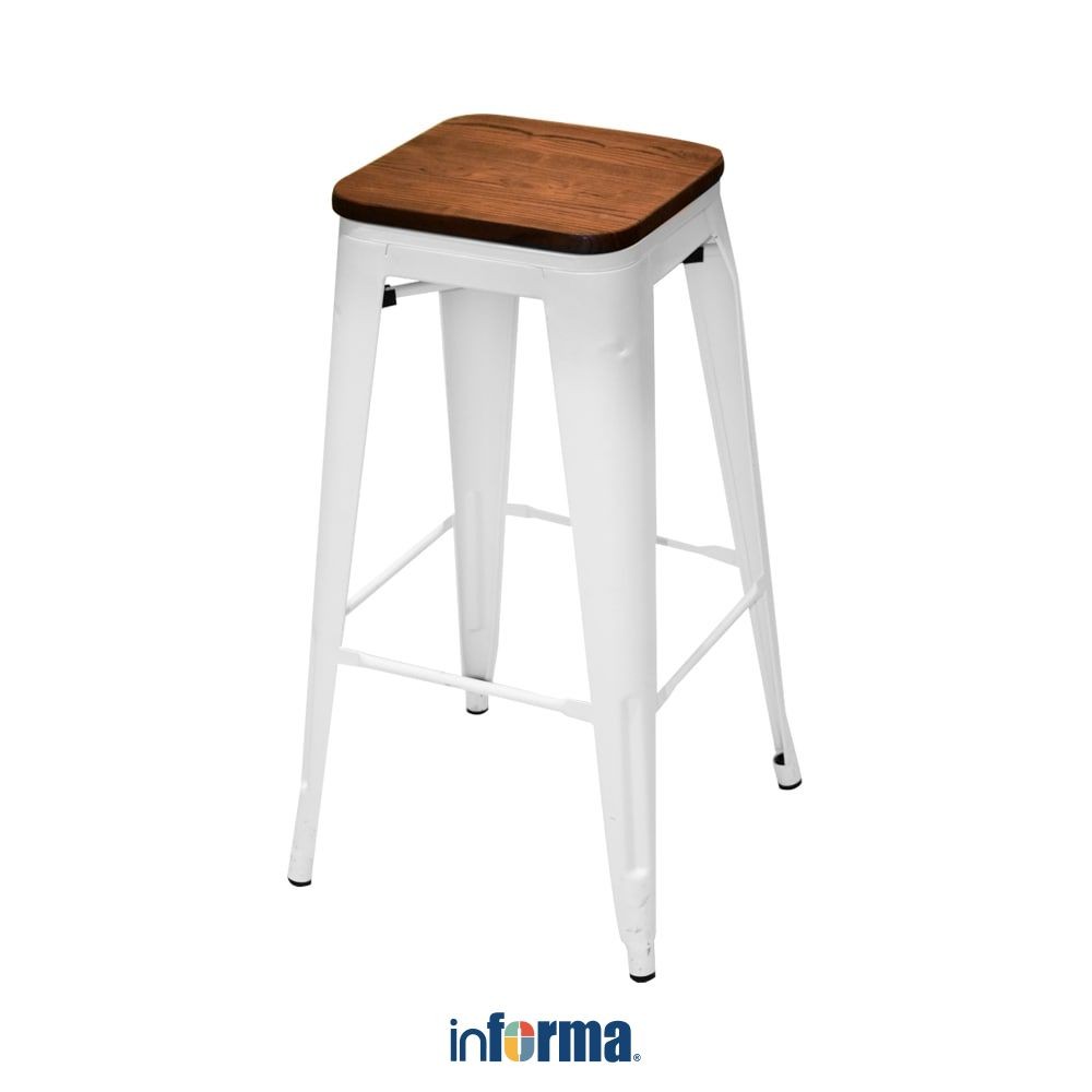 Jual Informa Elm London Bangku Bar Kayu - Putih Multifunctional Folding ...