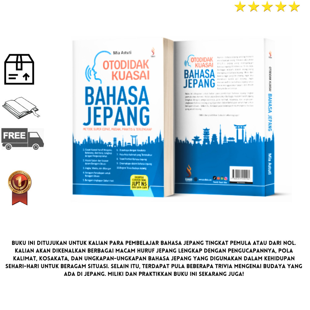 Jual Buku Bahasa Jepang, Otodidak Kuasai Bahasa Jepang, Soal JLPT N5 ...
