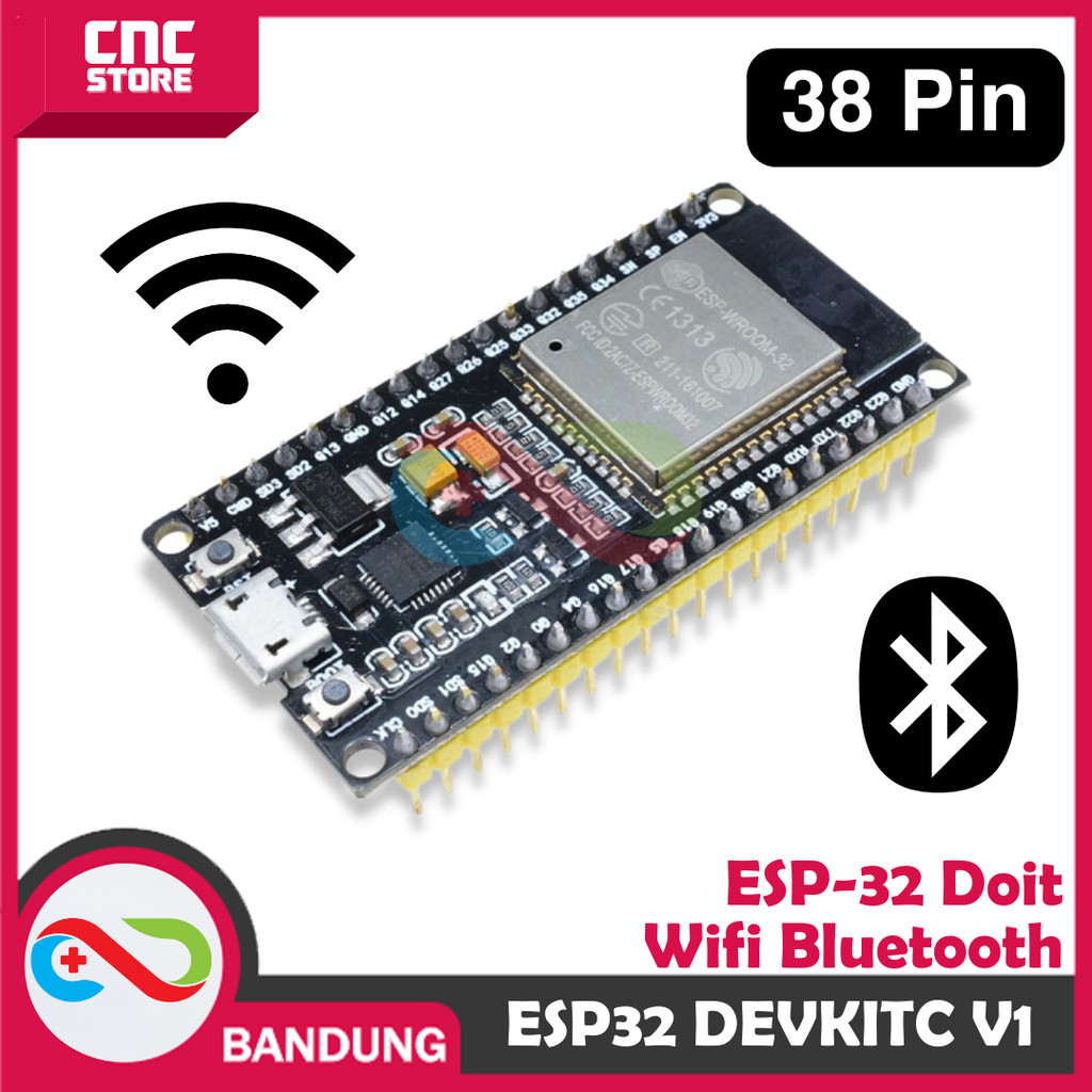 Jual ESP32 ESP-32 DOIT WIFI BLUETOOTH IOT ESP-32S DEVELOPMENT BOARD 38P ...