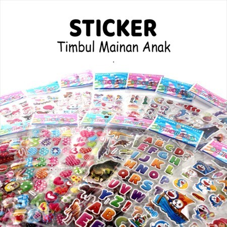 Jual STIKER 3D KARTUN KARAKTER / Stiker Timbul / Stiker 3D Puffy Stiker ...