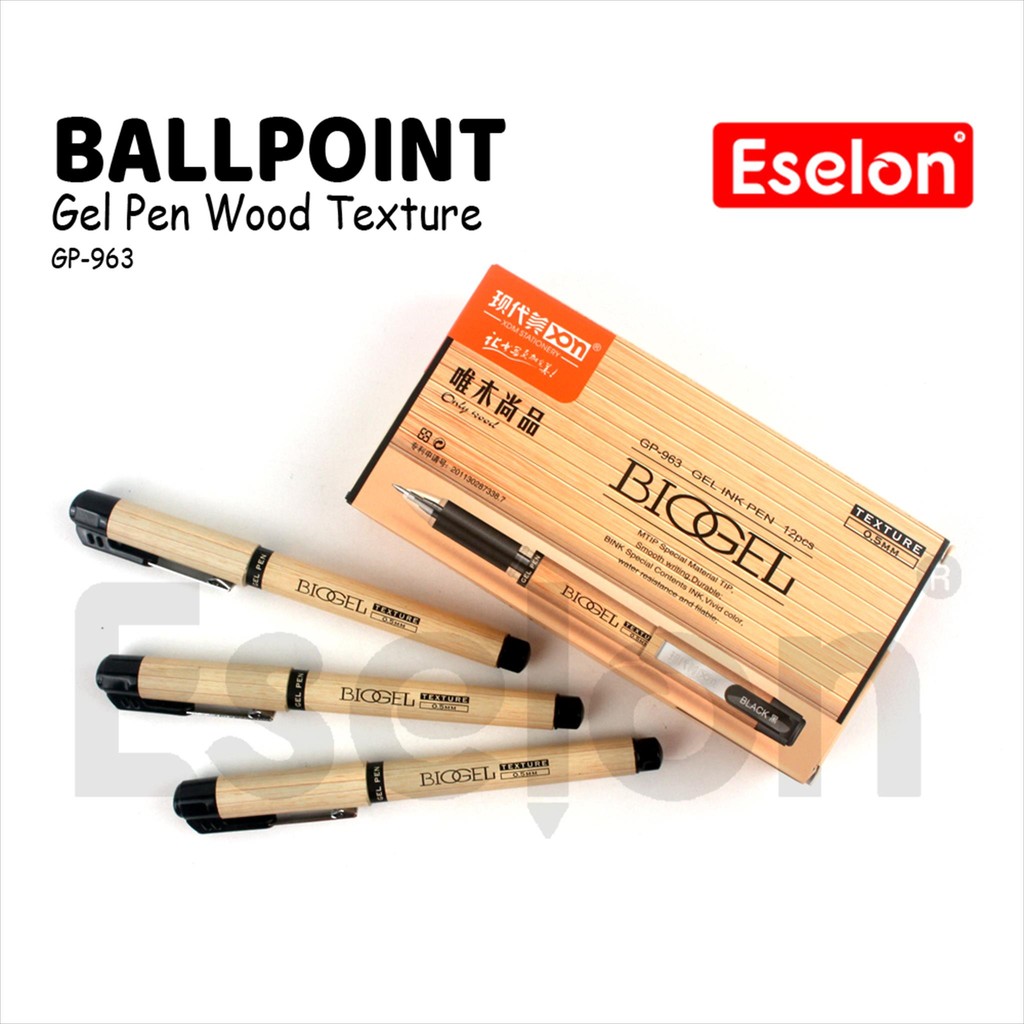 Jual 12pcs Ballpoint Gel Office GP-963 / 1pak Pulpen Bio Gel Office ...