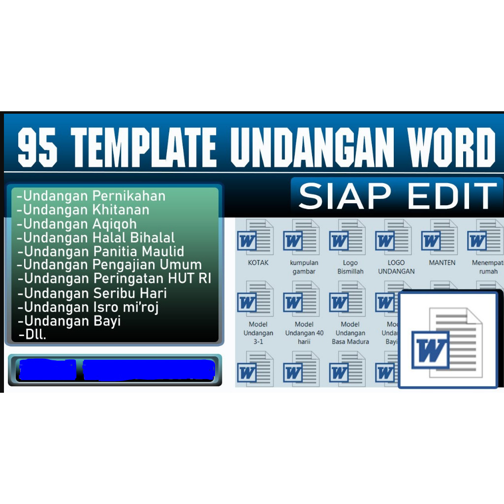Jual 95 Template Undangan Format Ms.Word | Shopee Indonesia
