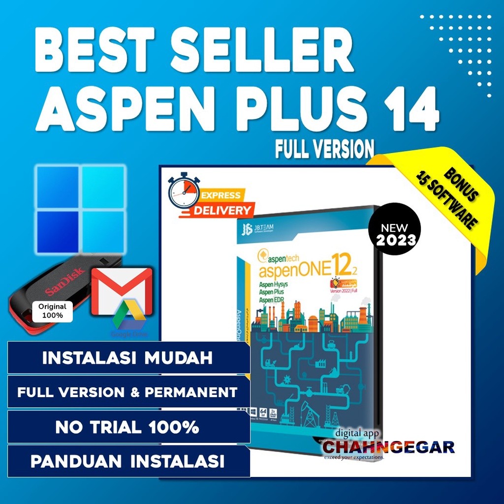 Jual Flashdisk Aspen Hysys 14 Plus Full Version Software Aspen Plus Hysys 12 simulator Industri ...