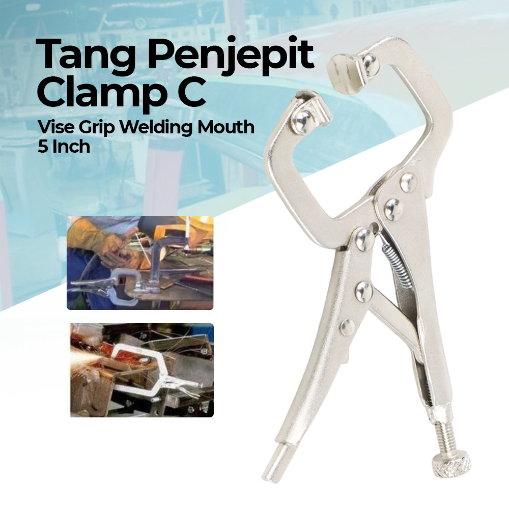 Jual SPIFFLYER Tang Penjepit Vise Grip Welding Mouth C Clamp 5 Inch ...