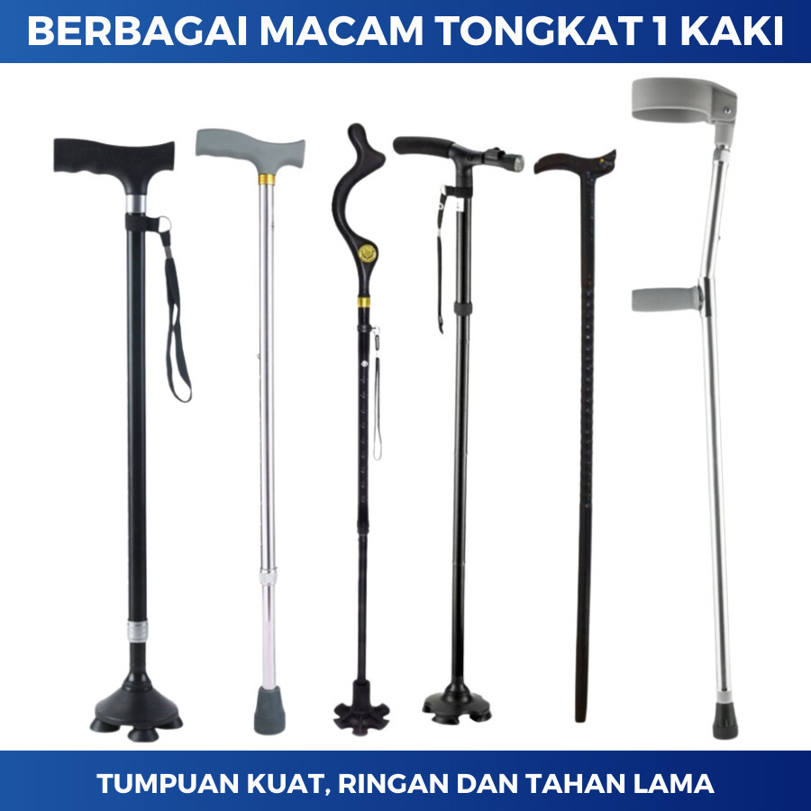 Jual Tongkat Jalan/Tongkat 1 Kaki/Alat Bantu Jalan Bisa Turun ...