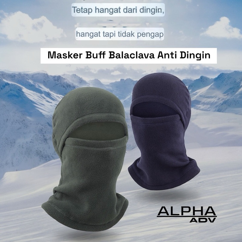 Jual ALPHA ADV Masker Buff Full Face Balaclava Anti Dingin Winter Bahan ...