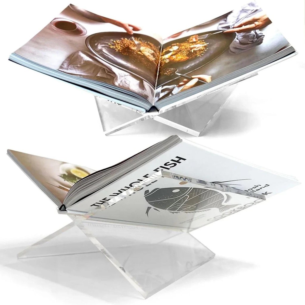 Jual Acrylic Book Holder X-Shaped Display Stand for Cookbook Recipe ...