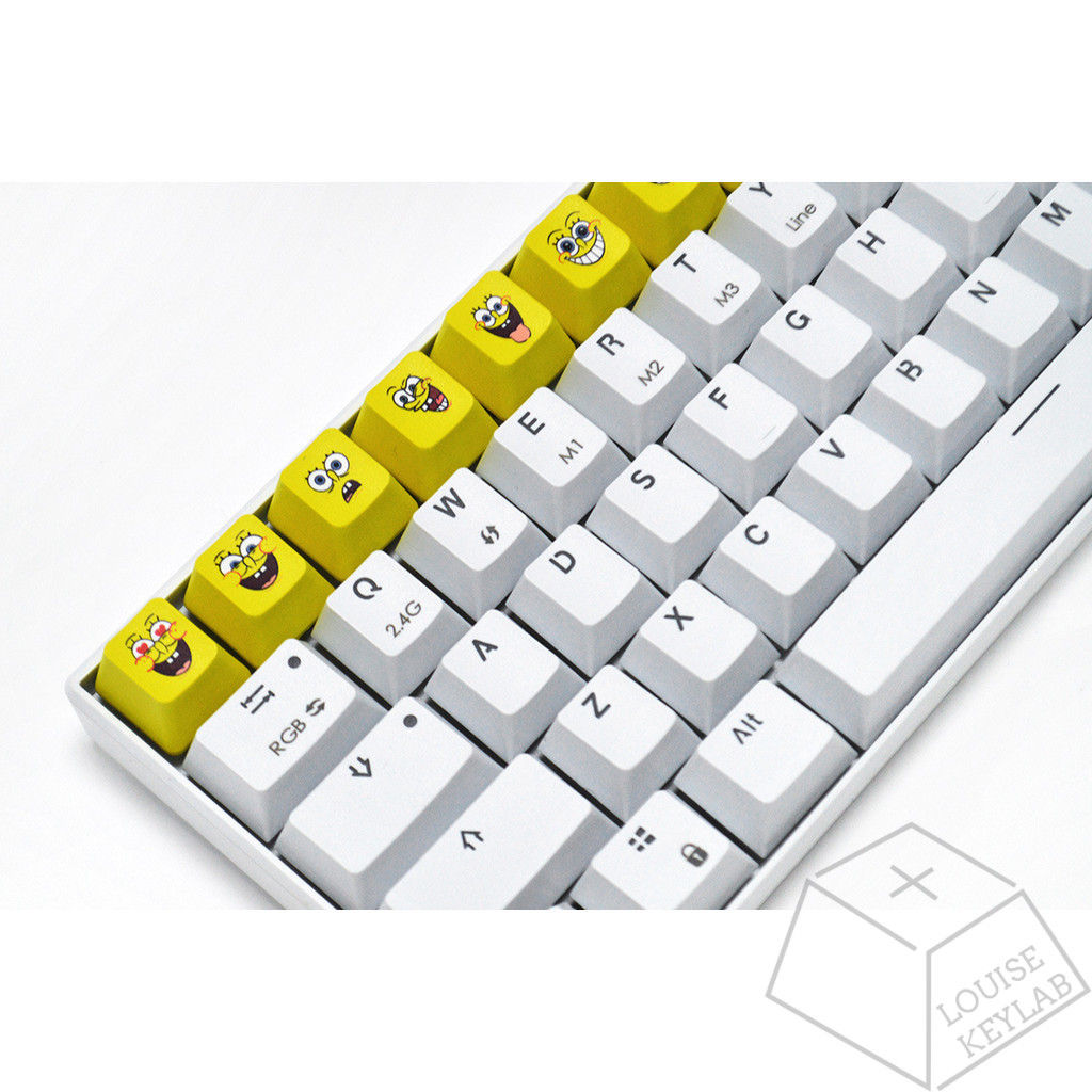 Jual Keycap PBT DyeSub Spongebob 1U R4 OEM Profile 13 key set ...