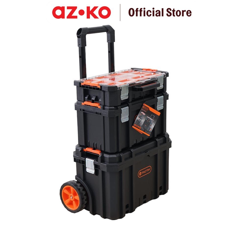 Jual AZKO Tactix Set 3 Pcs Kotak Perkakas Plastik Modular Dengan Roda ...