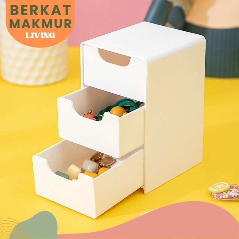 Jual (BERKAT) RK4419 Laci Susun 3 Mini 3 Layer Drawer Dekstop Mini ...