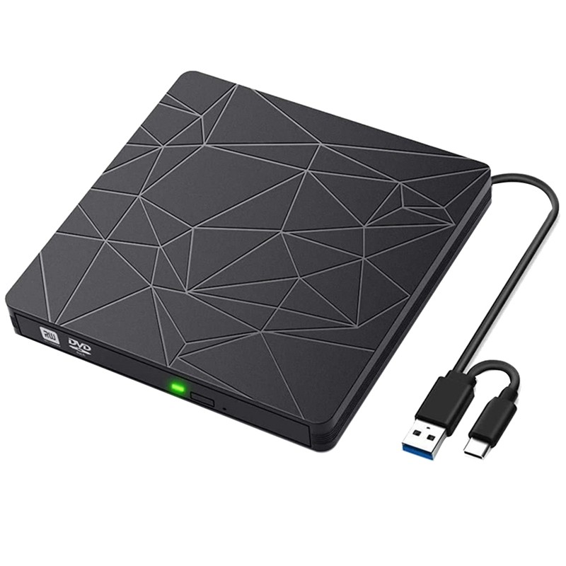 Jual External DVD CD Drive DVD CD-ROM Dual Interface Drive Type-C USB ...