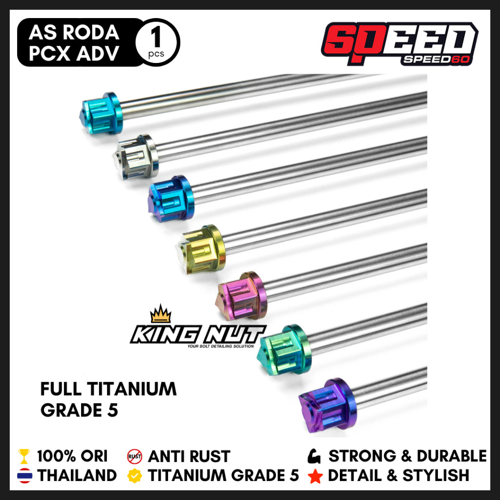 Jual As Roda Depan Honda PCX ADV 150 160 Full As Mur As Roda Titanium ...
