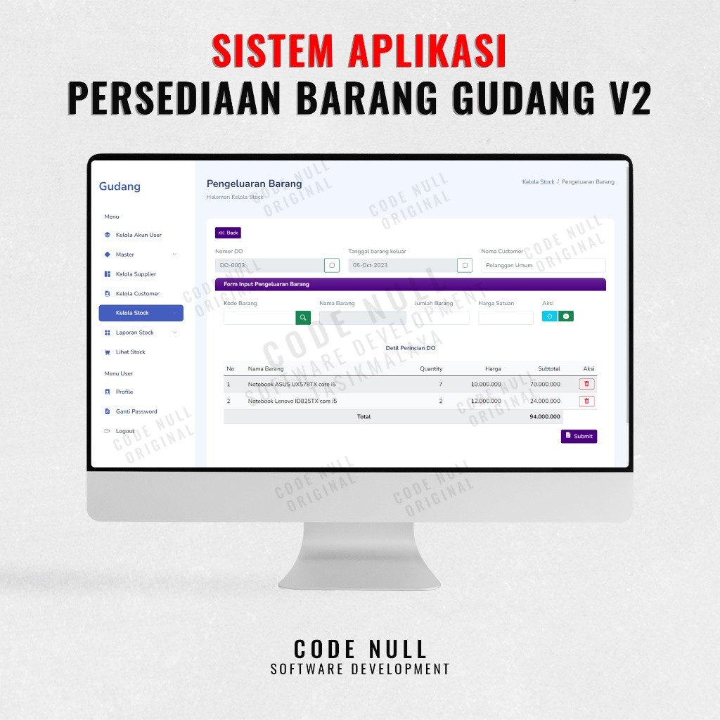 Jual Sistem Aplikasi Persediaan Barang Gudang Versi 2 | Shopee Indonesia