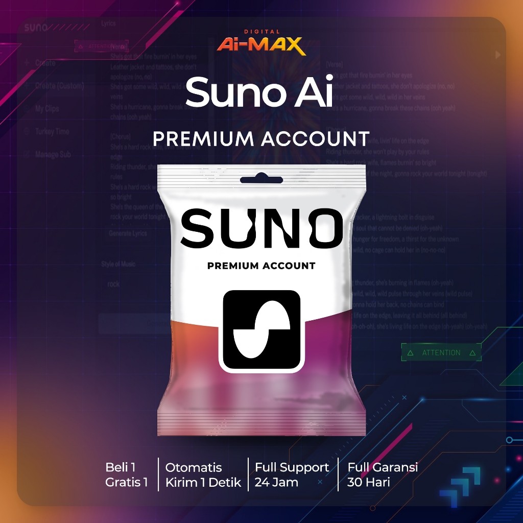 Jual [1-1] Suno ai Pro |Suno AI Premium Account 1 Bulan Pro Plan - Auto ...