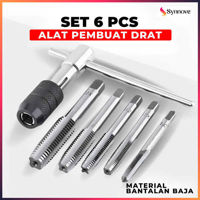 Jual Hand Tap Set Keran & Kunci Pas Bantalan Baja Handtap Senai Drat Alat Pembuat Drat Baut ...