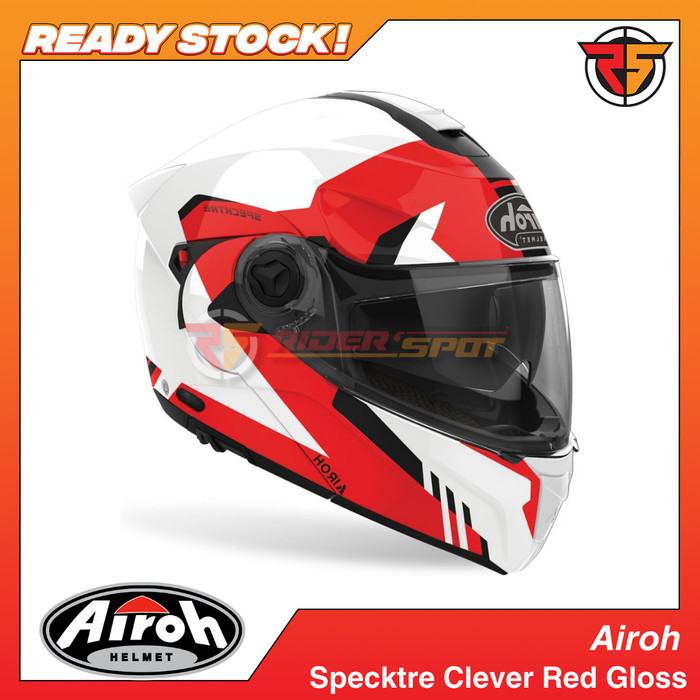Jual Helm Motor Airoh Specktre Clever Red Gloss Modular Helmet | Shopee ...