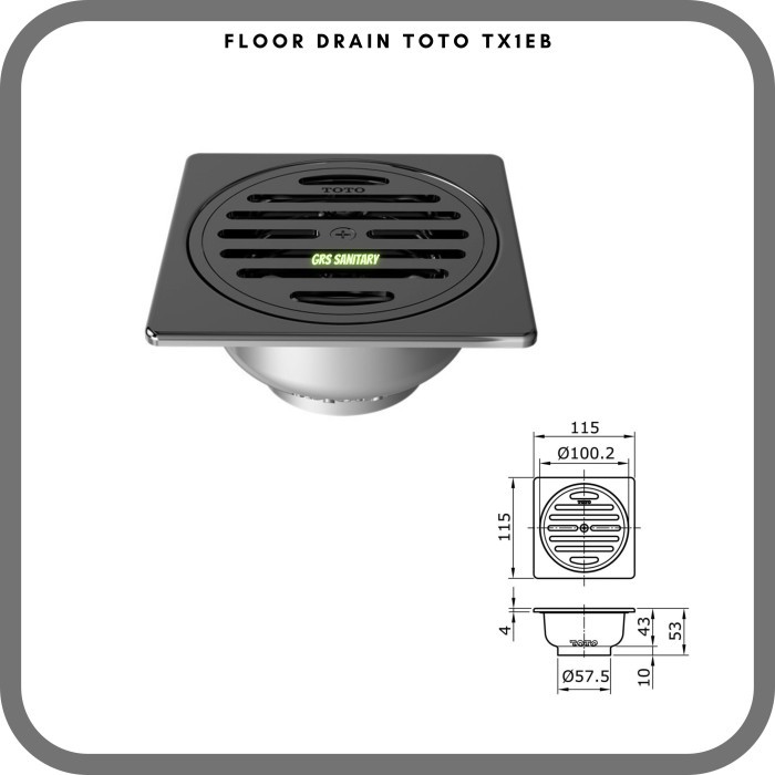 Jual FLOOR DRAIN TOTO TX1EB promo | Shopee Indonesia