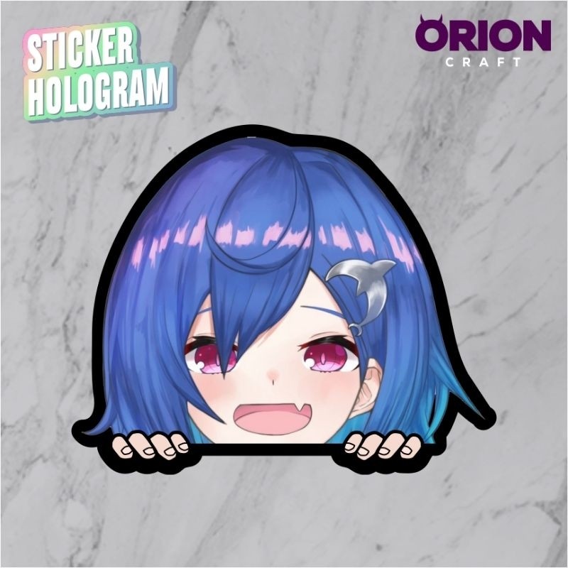 Jual Stiker anime hologram lucu intip peeker 5,5cm OCRDM12 | Shopee ...