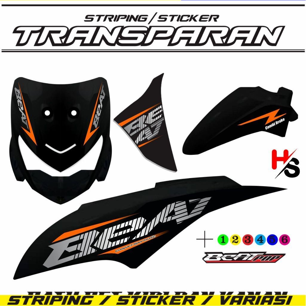 Jual STICKER STRIPING VARIASI TRANSPARAN HONDA BEAT POP STICKER VARIASI ...